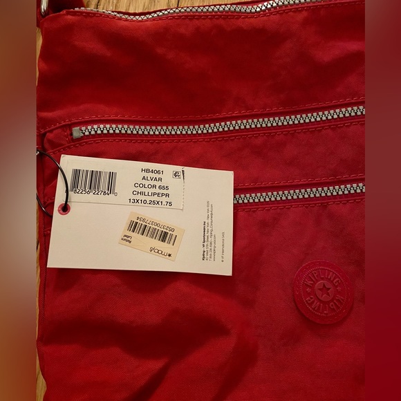 Kipling | Bags | Kipling Alvar Crossbody Bag Adjustable Strap Red Nwt ...